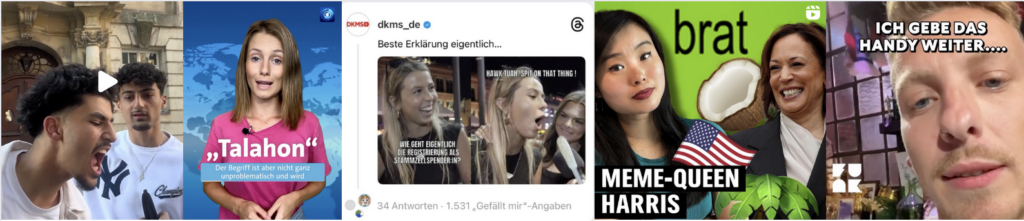 Harris‘ Coconut-Tree, Überraschungs-Übergang, Momo kopiert Memes, Hawk Tua Girl und Talahon ...